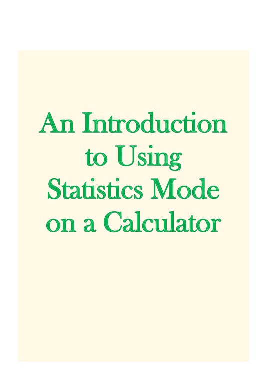 Statistics - Irby Maths